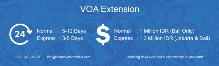Visa On Arrival (VOA) Extension - LetsMoveIndonesia